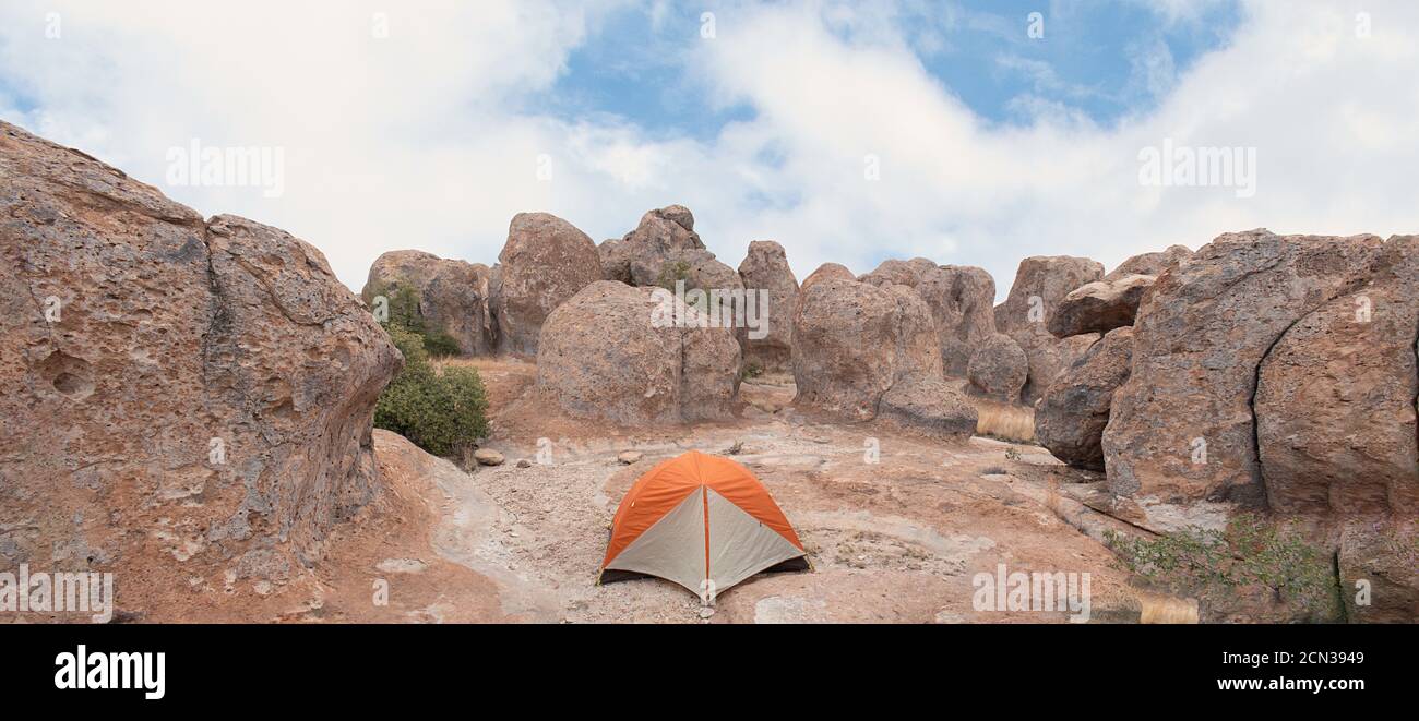 Sculptured rocks created by erosion to create City of Rocks New Mexico ...