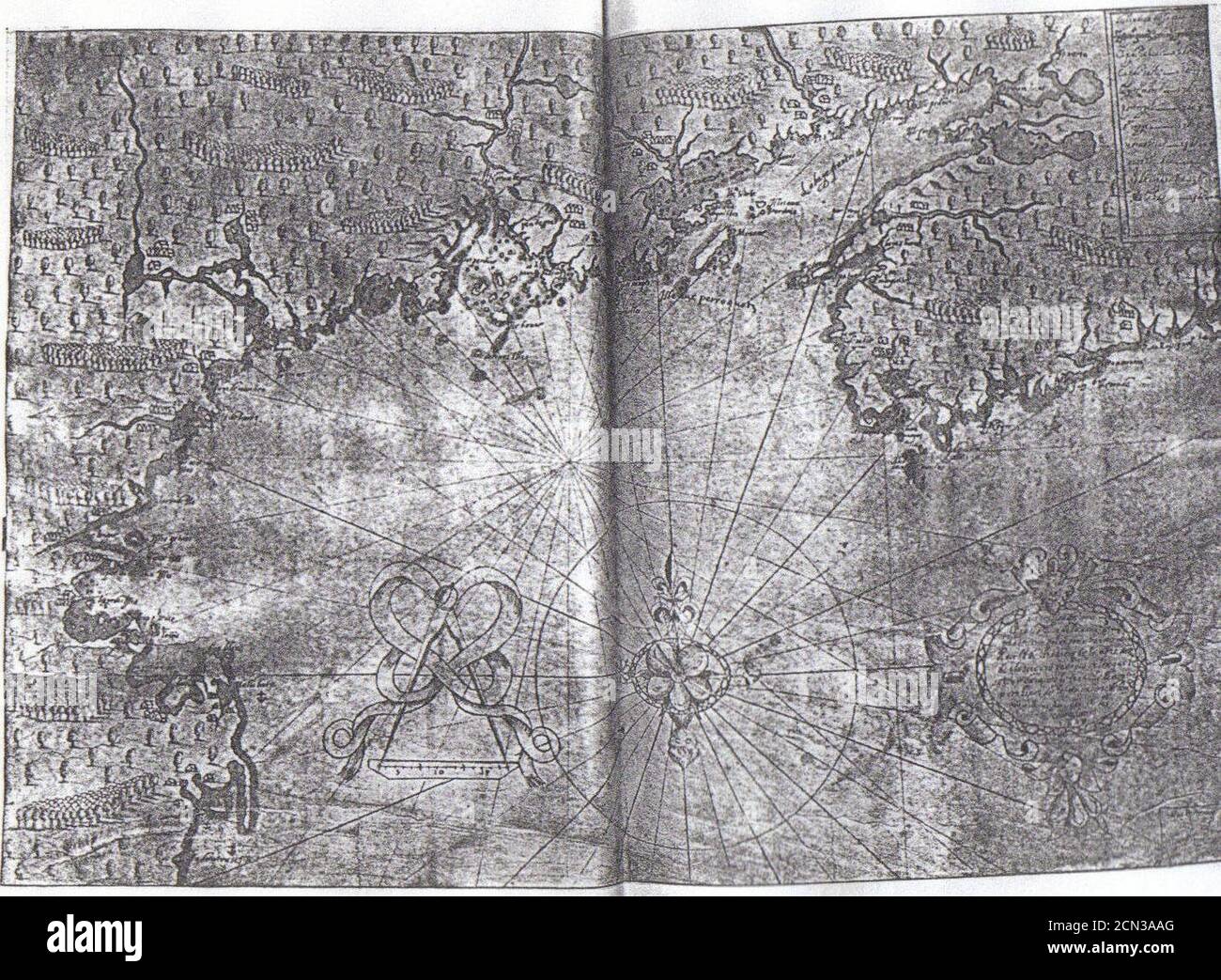 JTA map of New England Coast, 1607 Stock Photo - Alamy