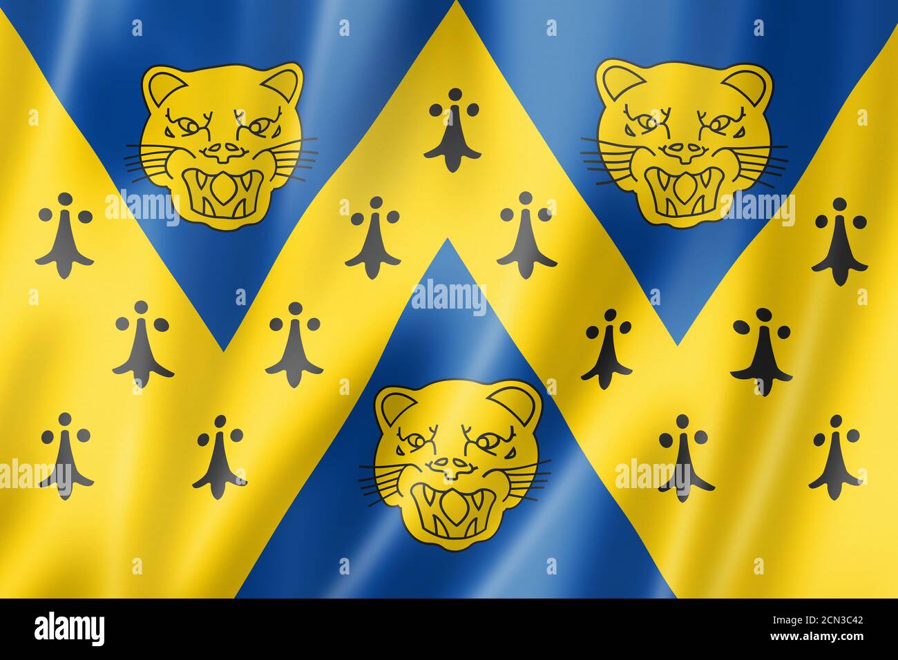 Shropshire County flag, UK Stock Photo - Alamy