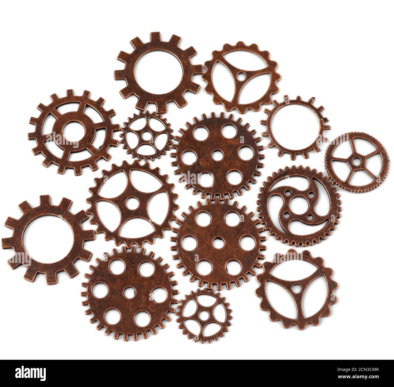 Cog cogs brass hi-res stock photography and images - Alamy
