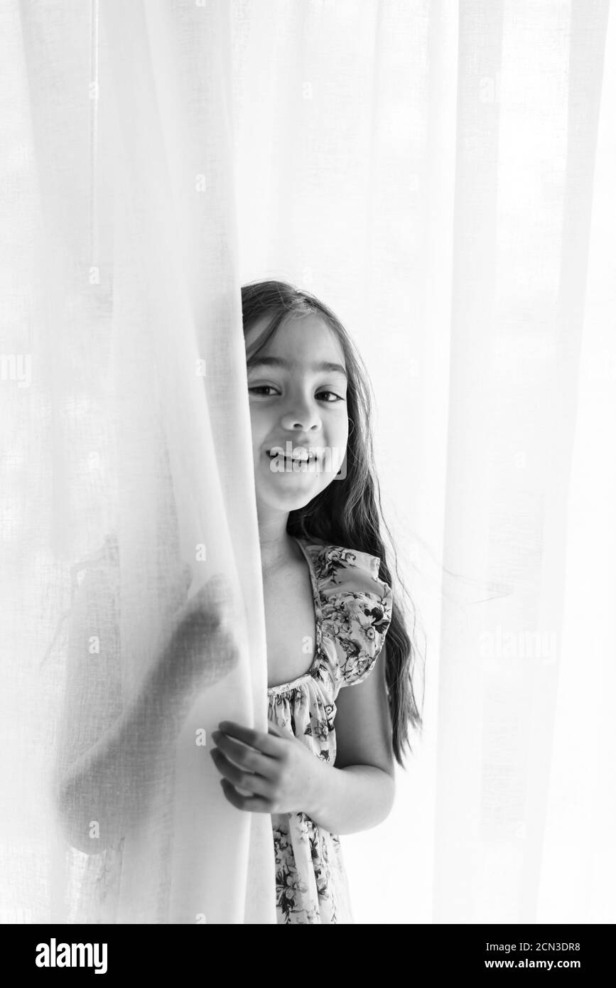 Brown curtain Black and White Stock Photos & Images - Alamy