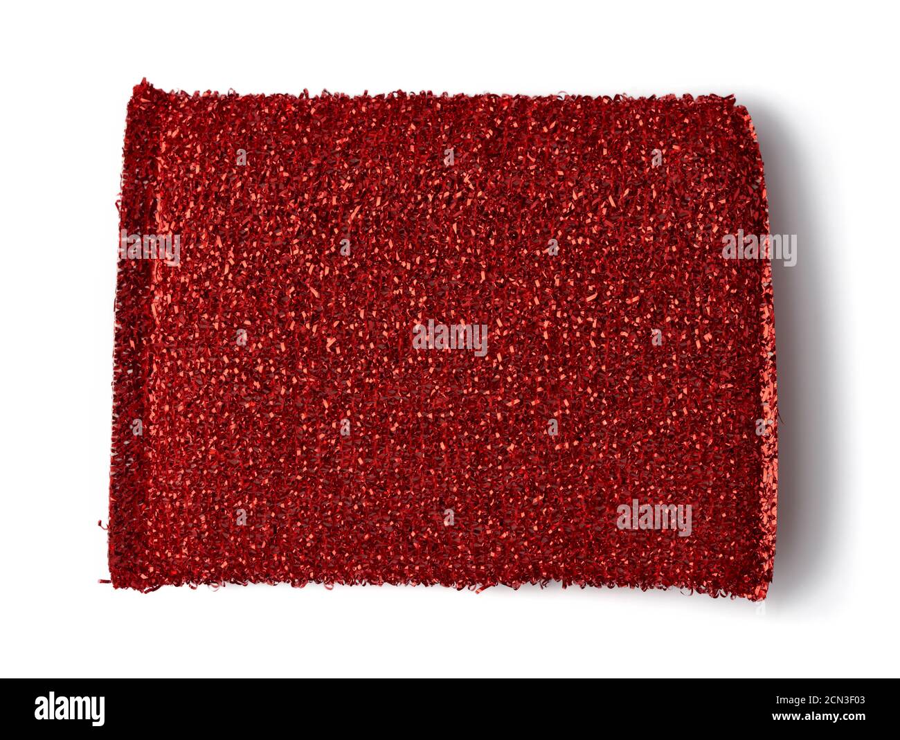 red shiny sponge isolated on white background Stock Photo - Alamy