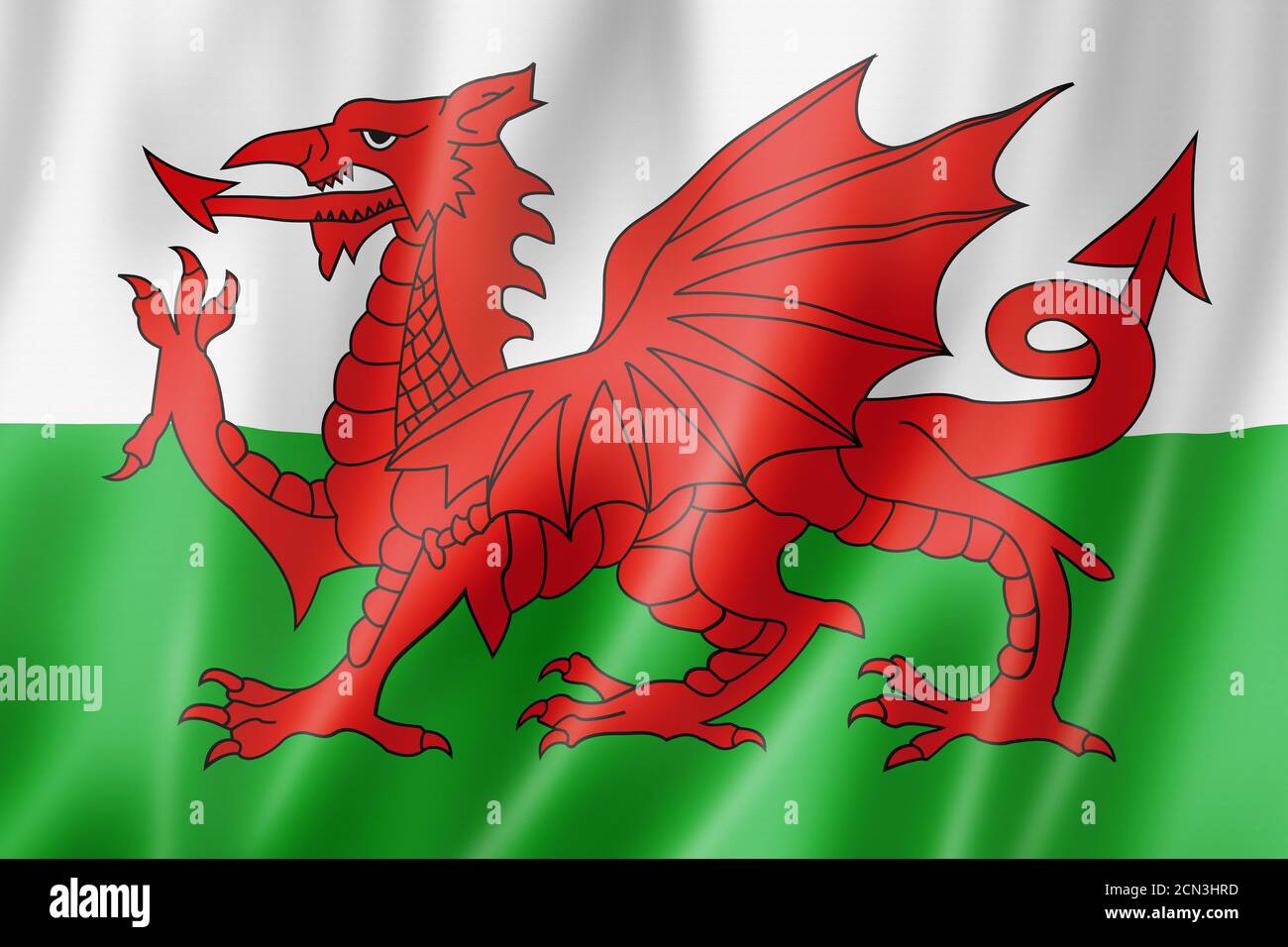 Flag waving welsh hi-res stock photography and images - Alamy