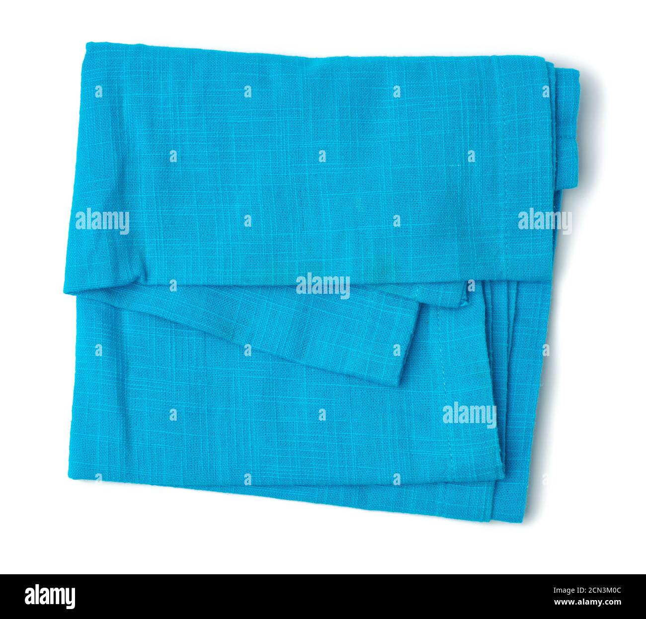 folded blue cotton fabric isolated on white background Stock Photo - Alamy