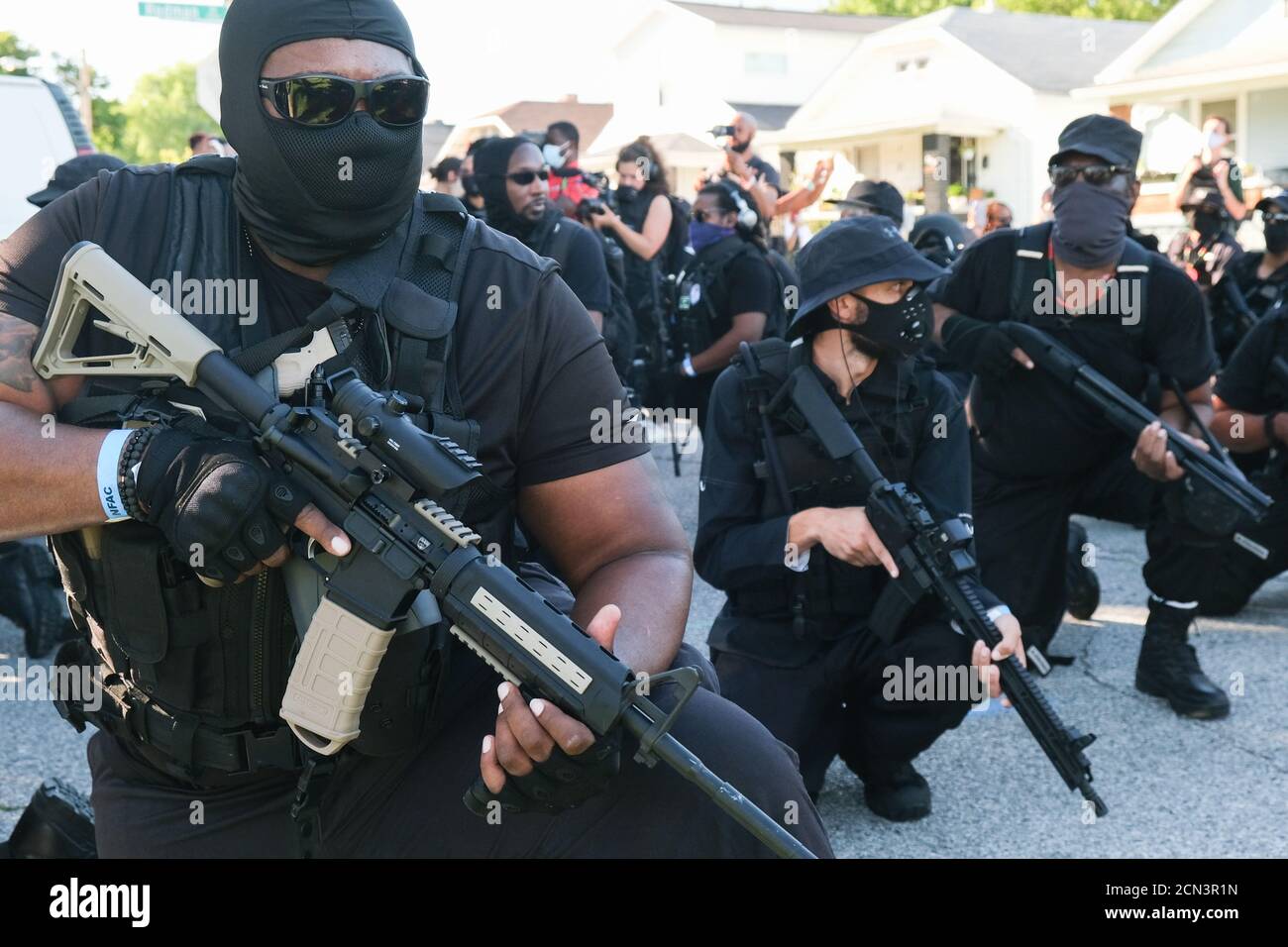 Louisville, KY, USA. 5th Sep, 2020. Heavily armed milita called the ...