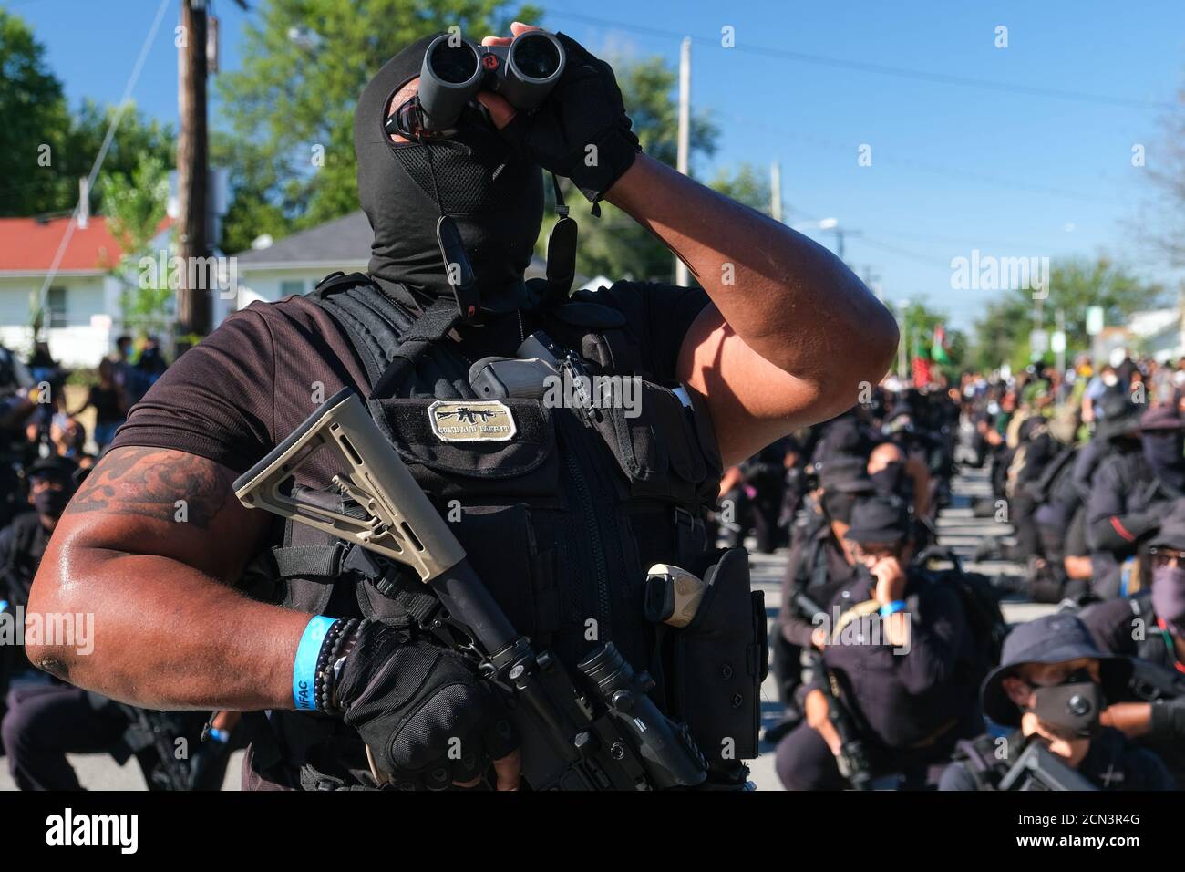 Louisville, KY, USA. 5th Sep, 2020. Heavily armed milita called the ...