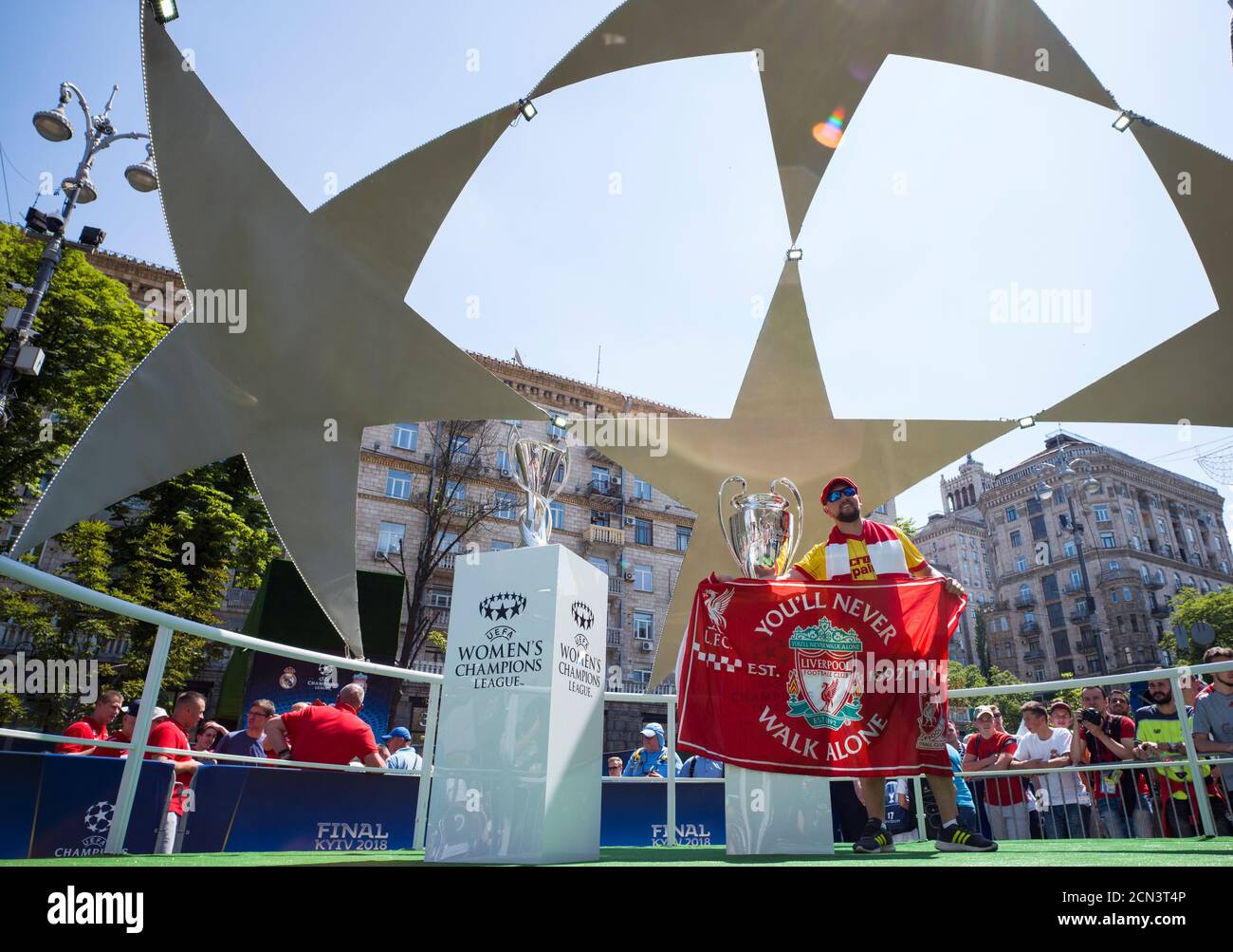 Uefa champions league trophies hi-res stock photography and images - Alamy