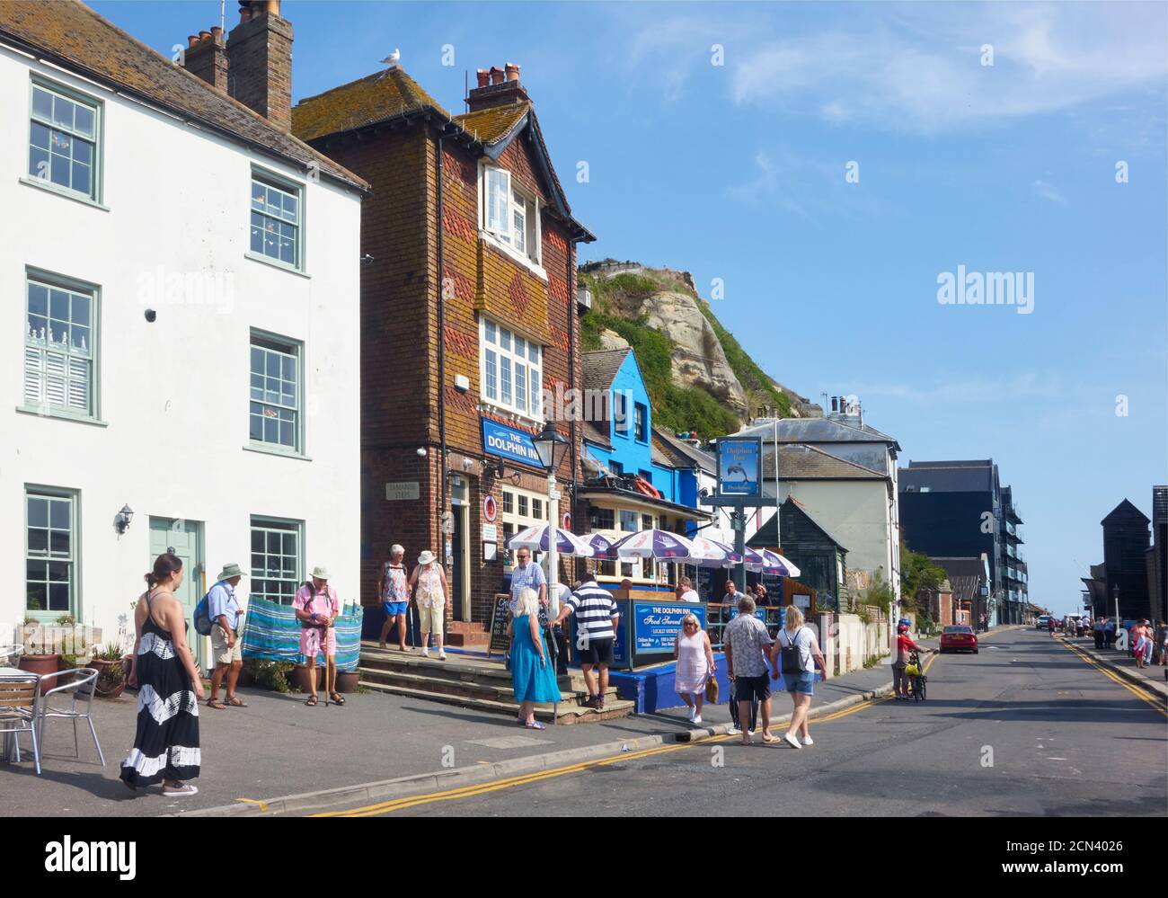 The Dolphin pub, Rock-a-Nore Road, Hastings, East Sussex, UK Stock ...