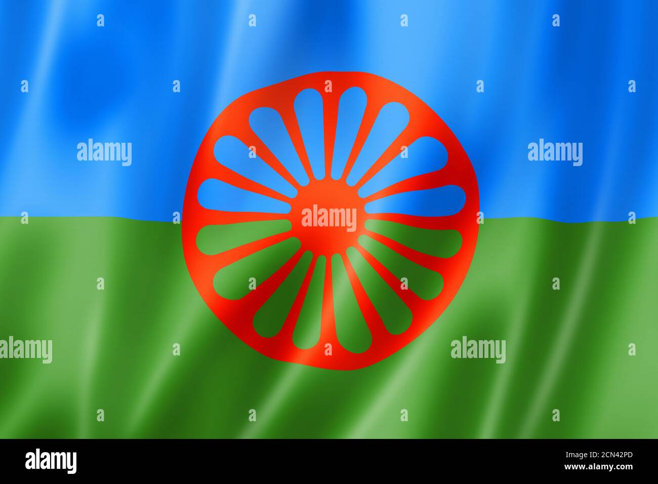 Romani people ethnic flag Stock Photo - Alamy