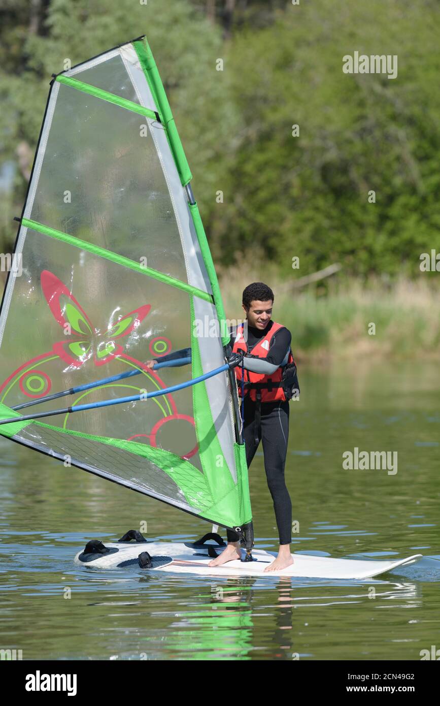 Practice wind surfer hi-res stock photography and images - Alamy