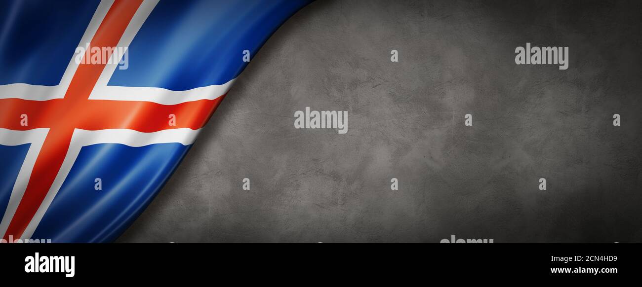 Icelandic flag waving in hi-res stock photography and images - Alamy