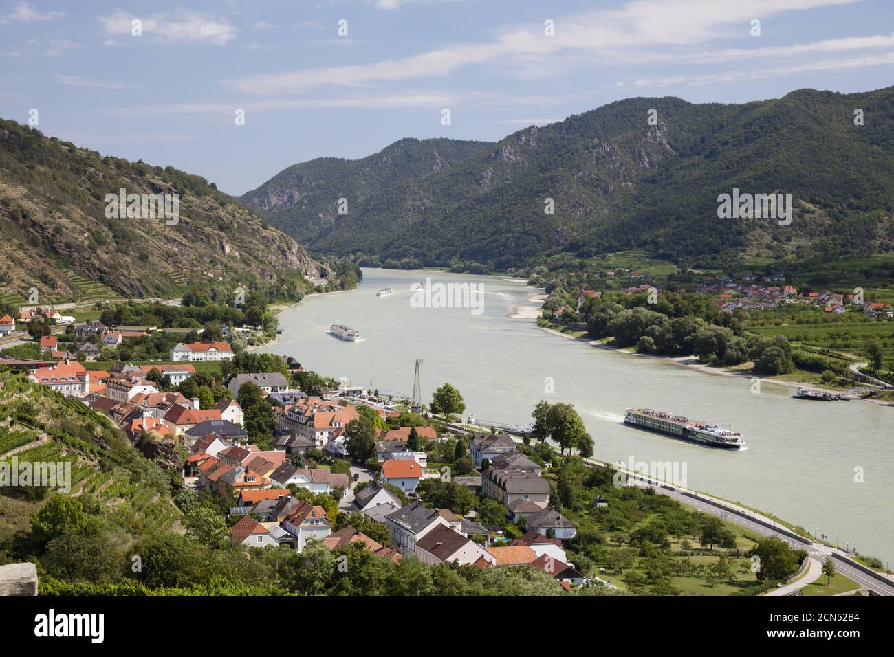 View to Spitz at the Danube river, Wachau Stock Photo - Alamy