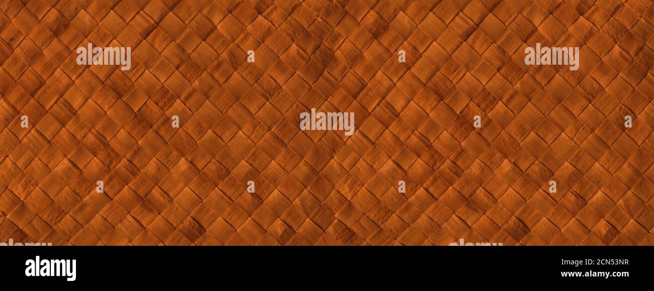 Woven bamboo mat texture banner Stock Photo - Alamy