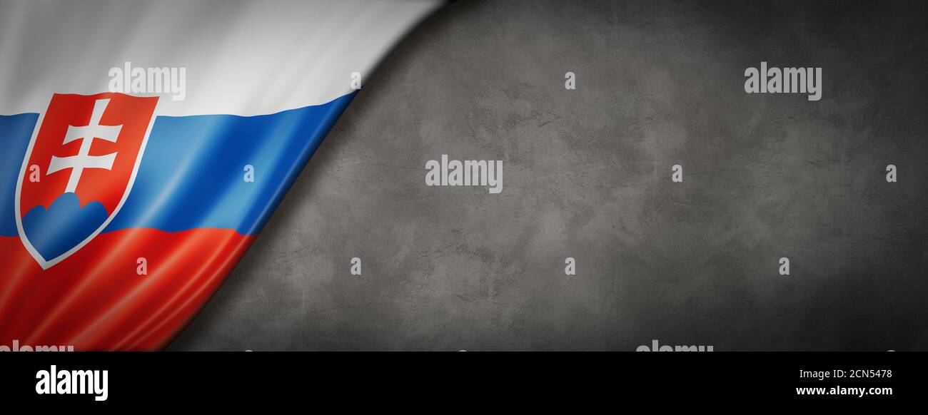Slovakia flag slovakian banner on hi-res stock photography and images ...