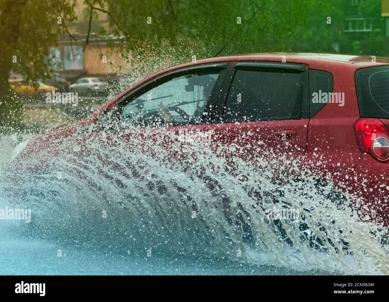 Car splash puddle hi-res stock photography and images - Alamy
