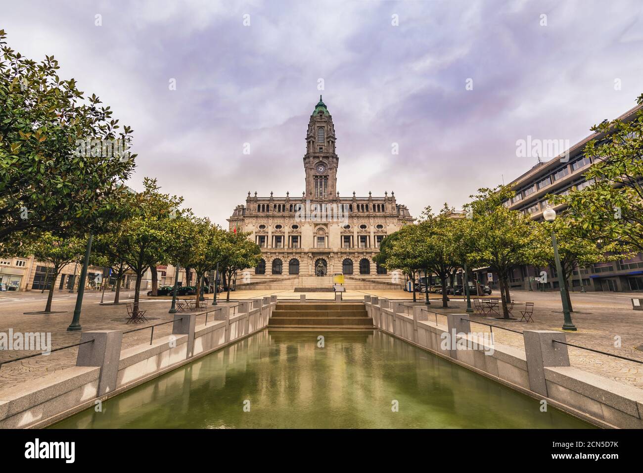 Porto Portugal city skyline at Porto town hall Stock Photo - Alamy