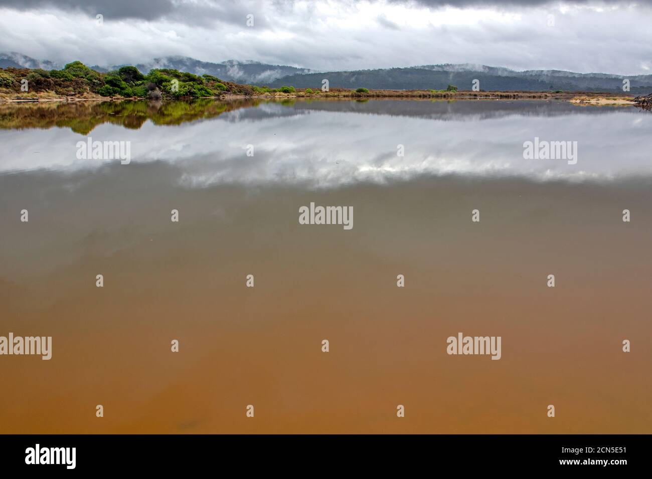 Henderson Lagoon at Falmouth on the east coast of Tasmania Stock Photo ...