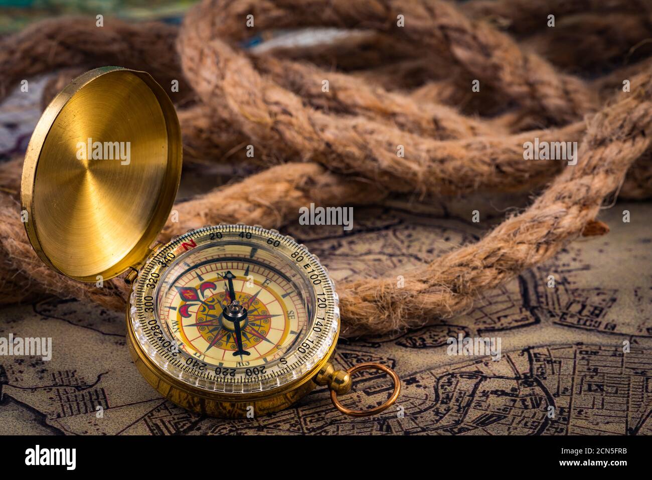 Compass and map of africa hi-res stock photography and images - Alamy
