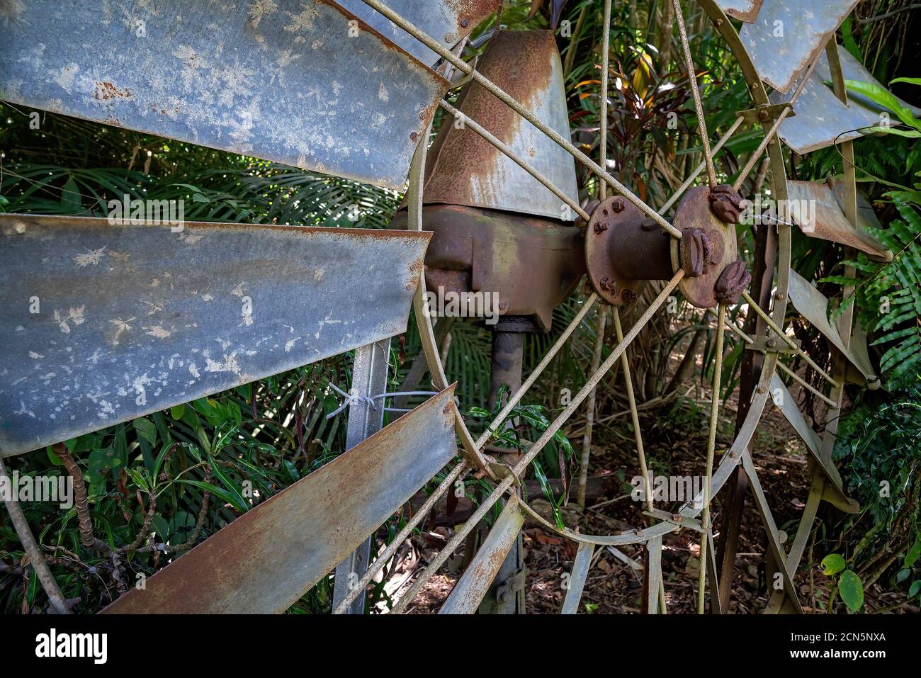 Old windmill with rusty wheel hi-res stock photography and images - Alamy