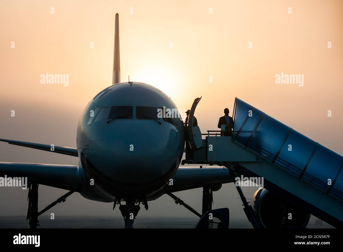 Airplane cabin and stairs hi-res stock photography and images - Alamy
