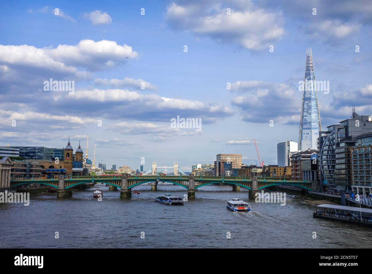 London view from Thames river, UK Stock Photo - Alamy