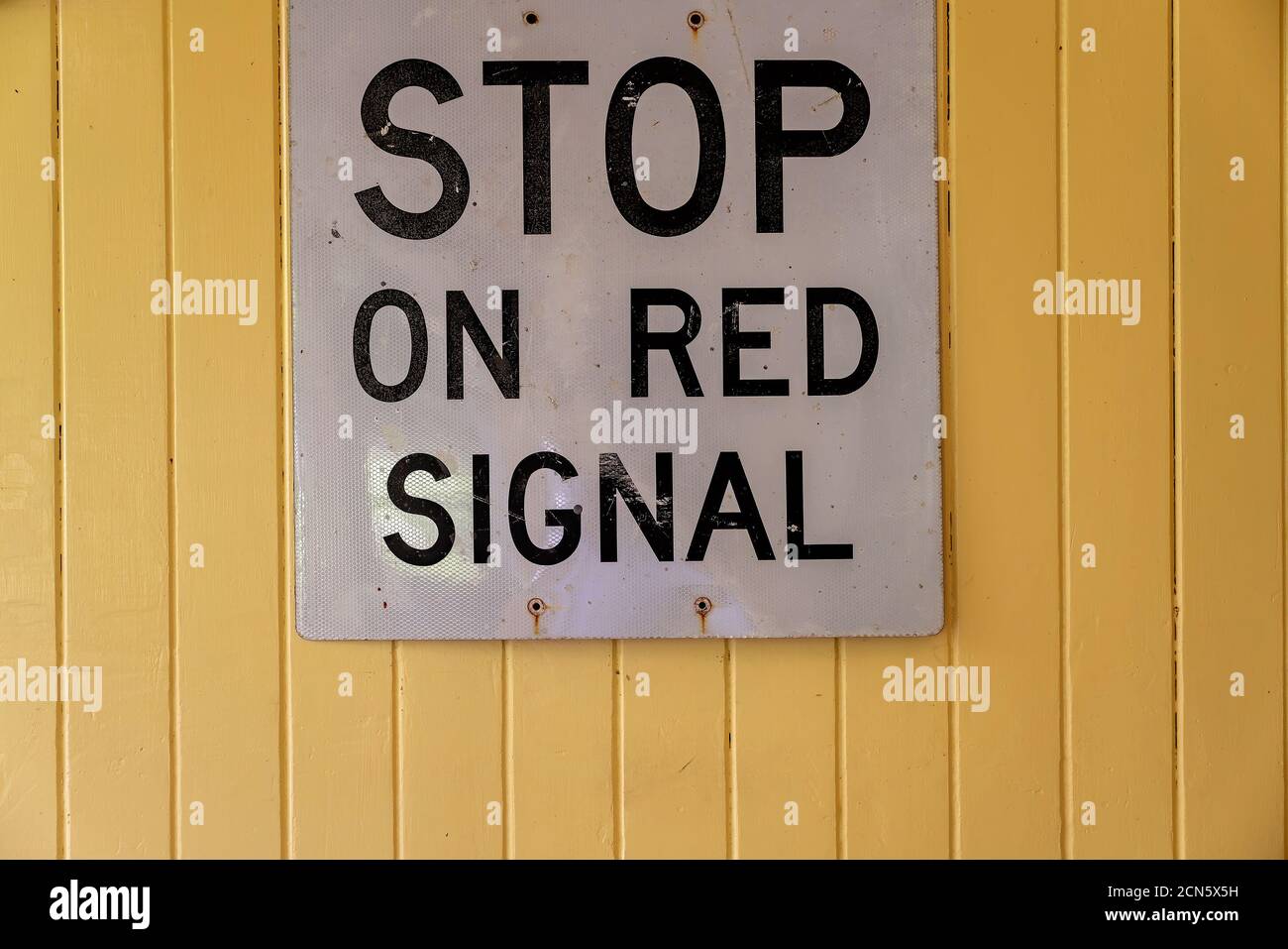 Metal Stop Sign High Resolution Stock Photography and Images - Alamy