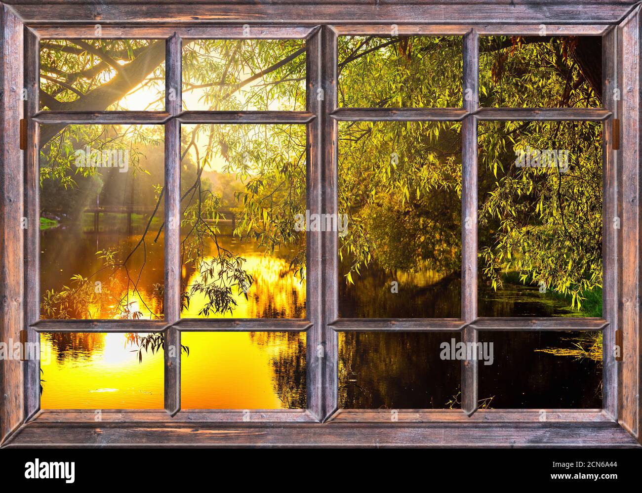 Countryside view from window hi-res stock photography and images - Alamy