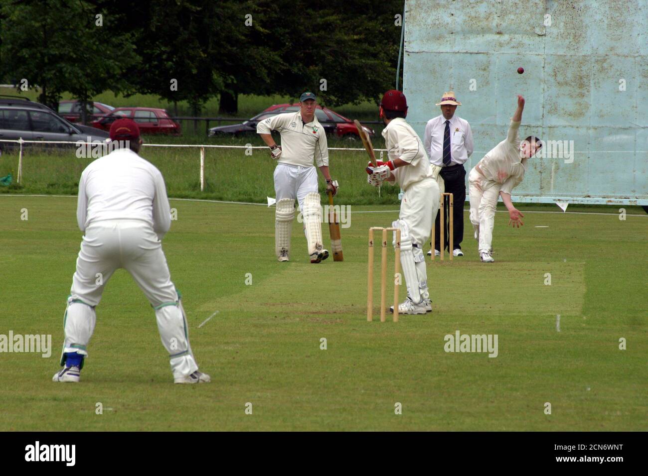 Men playing cricket Stock Photo - Alamy
