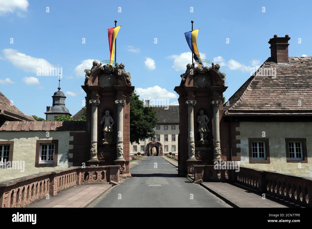 UNESCO world cultural heritage castle and former monastery Corvey Stock ...