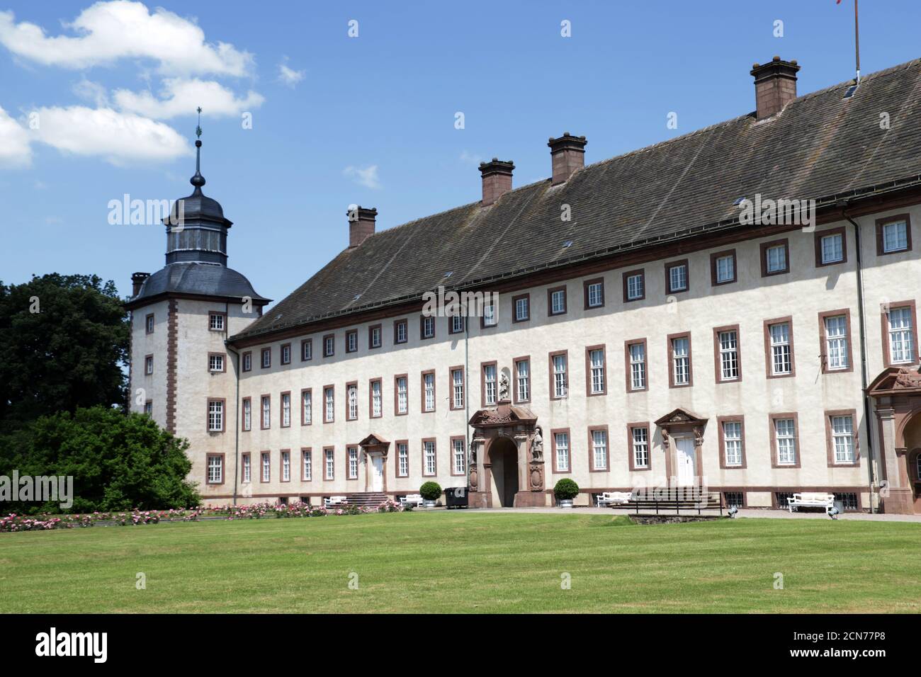 UNESCO world cultural heritage castle and former monastery Corvey Stock ...