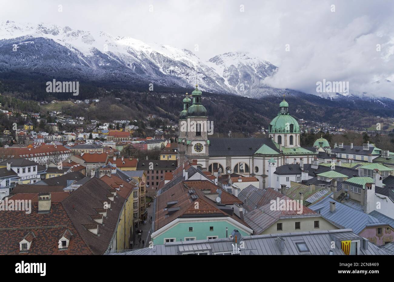 Aerial view of Innsbruck. Austria Stock Photo - Alamy