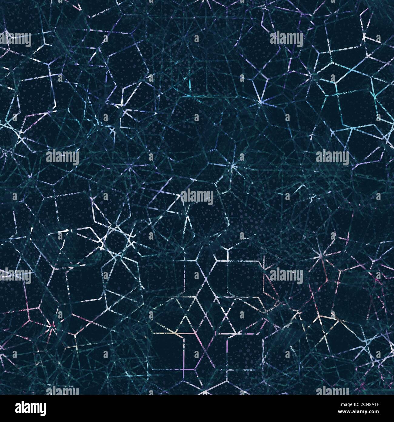 Lux navy and white iridescent geo seamless pattern Stock Photo - Alamy