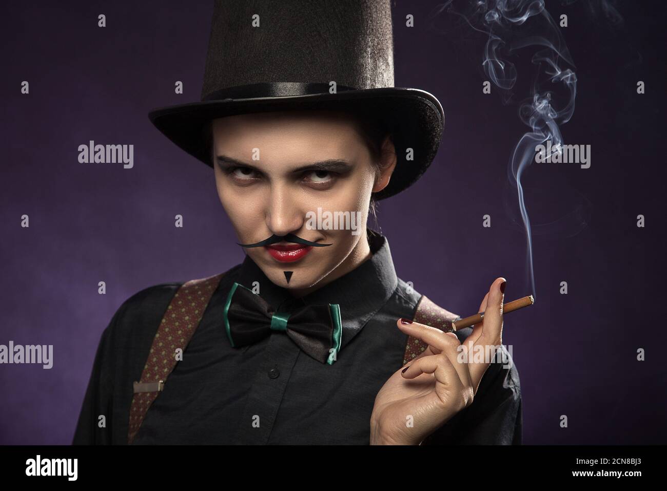 Woman moustache hi-res stock photography and images - Alamy