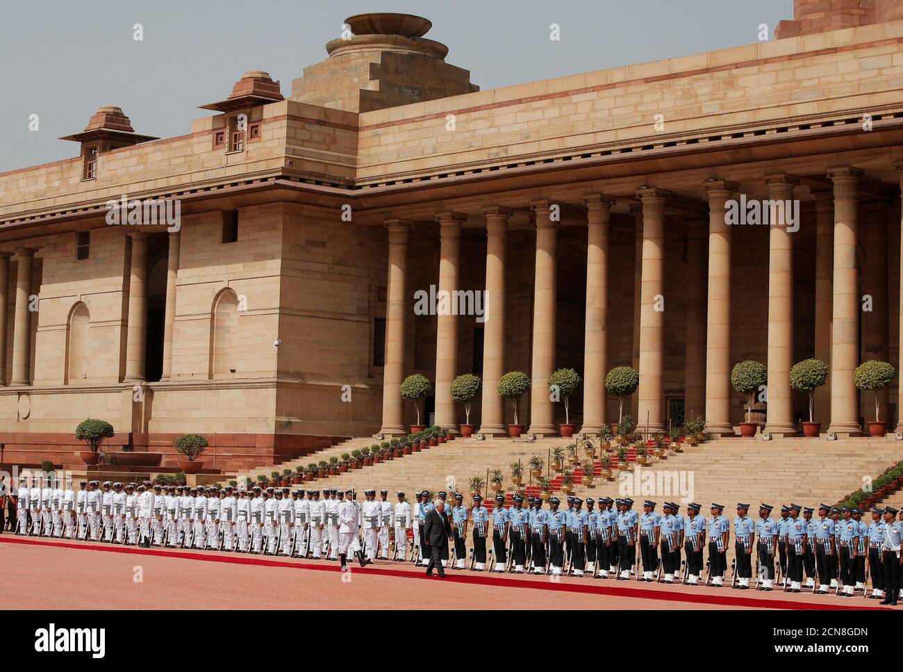 Presidential guard at the president palace at rashtrapati bhavan india ...