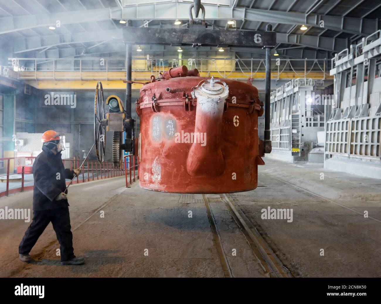 Aluminium smelter worker hi-res stock photography and images - Alamy
