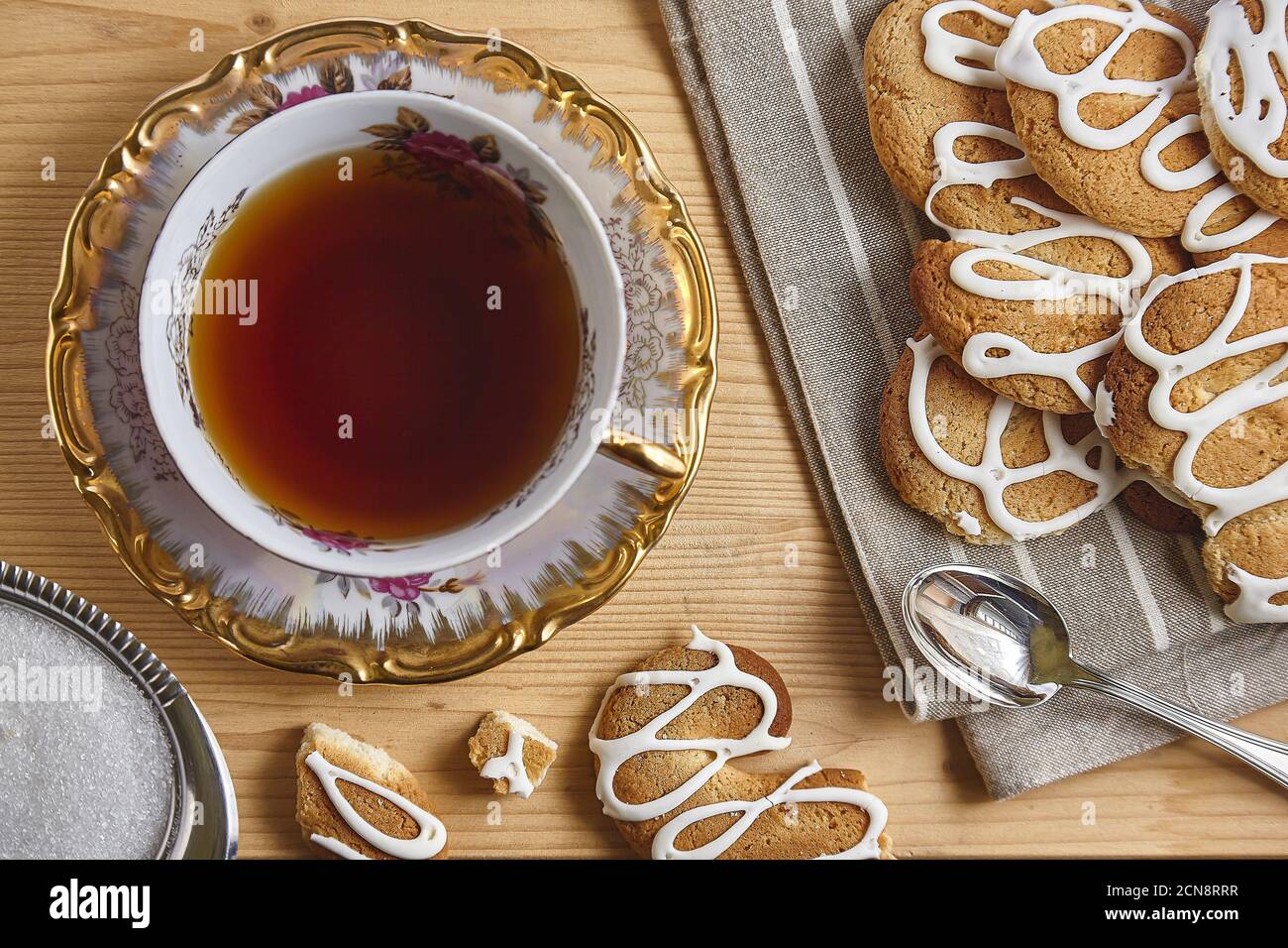 Food with tea hi-res stock photography and images - Alamy