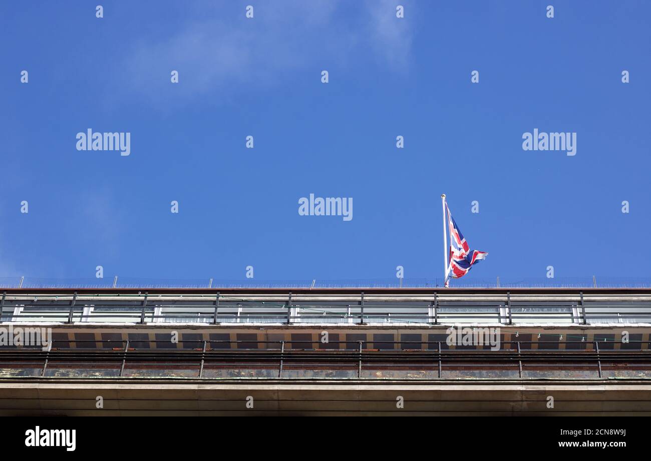 With union jack backdrop hi-res stock photography and images - Alamy