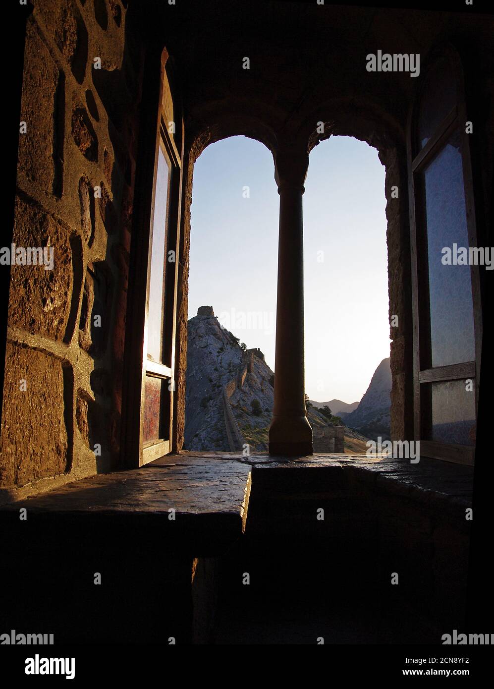 Window in the castle Stock Photo - Alamy