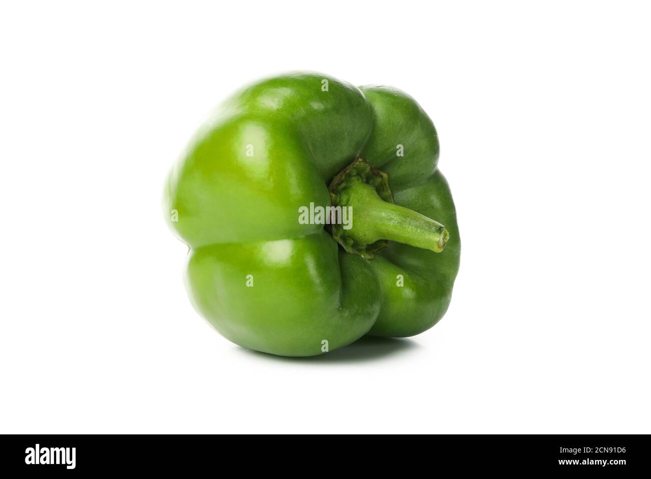 Fresh green pepper isolated on white background Stock Photo - Alamy