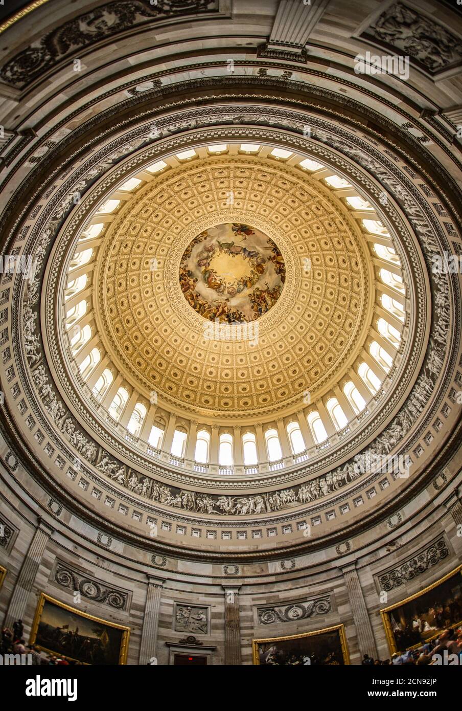 United States Capitol ceiling painting of the (United States Capitol ...