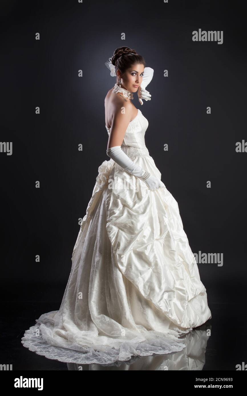 Young Beautiful Bride Stock Photo - Alamy