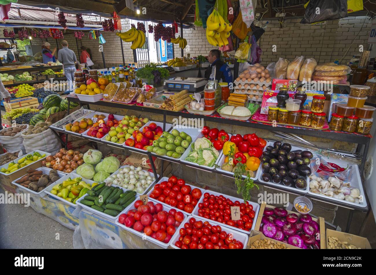 Small market in the Crimea Stock Photo - Alamy