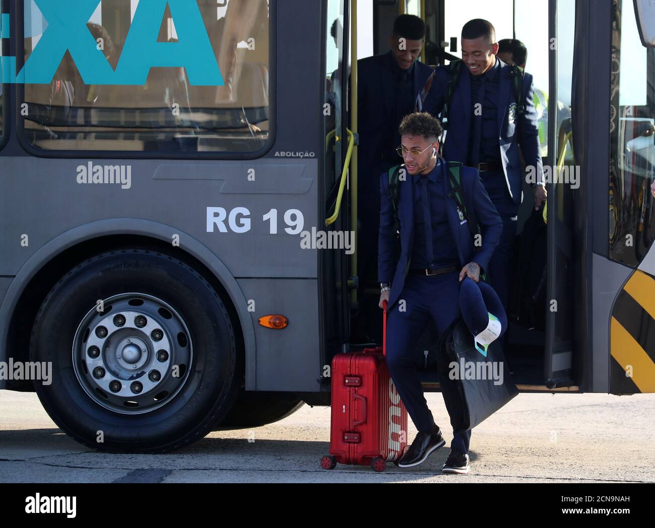 Sport team departure airplane hi-res stock photography and images - Alamy