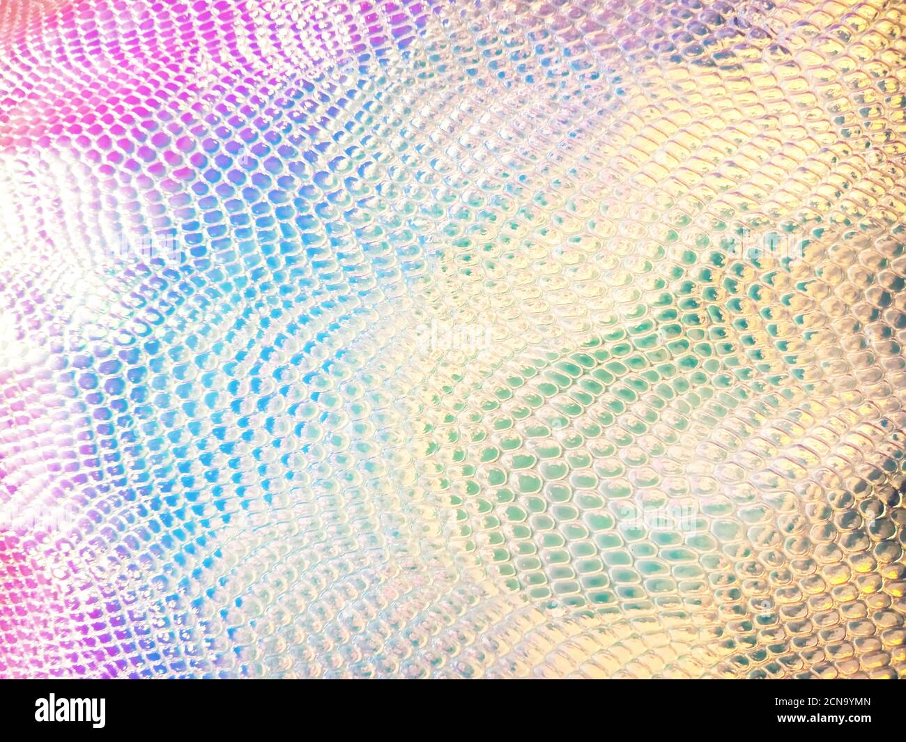 Holographic bright rainbow multicolor real crumpled texture background ...