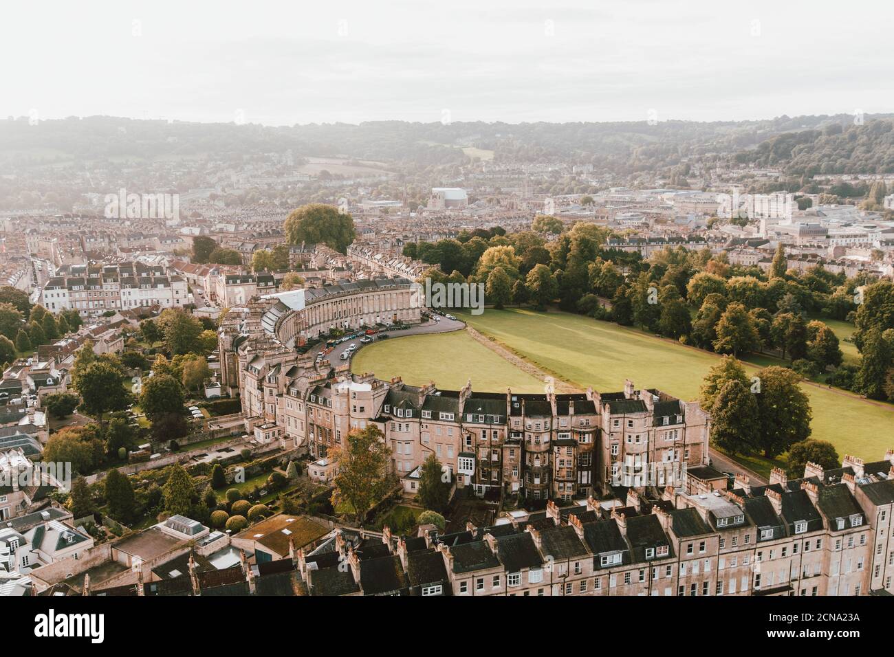 Scenic aerial cityscape view, Bath, Somerset, UK Stock Photo - Alamy