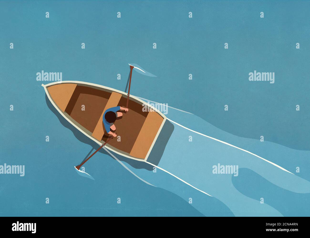 Man in rowboat hi-res stock photography and images - Alamy