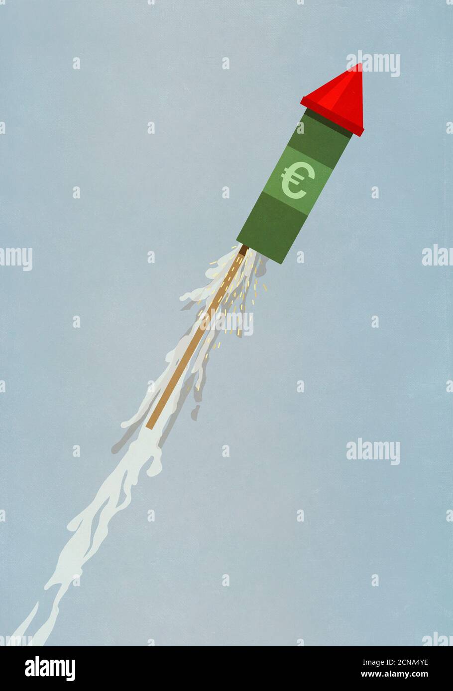 Euro rocket ascending Stock Photo - Alamy