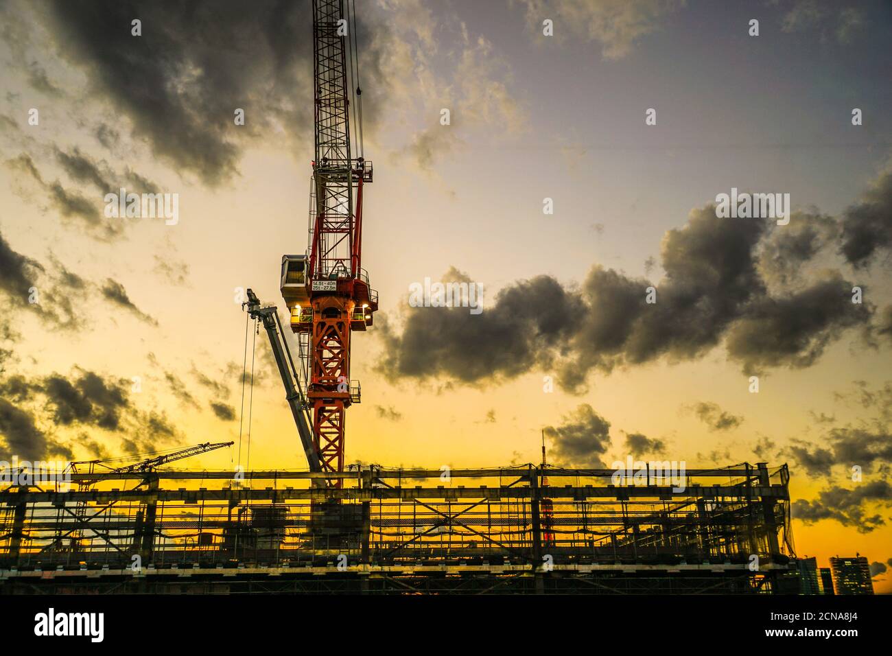 Construction site of a high-rise building Stock Photo - Alamy