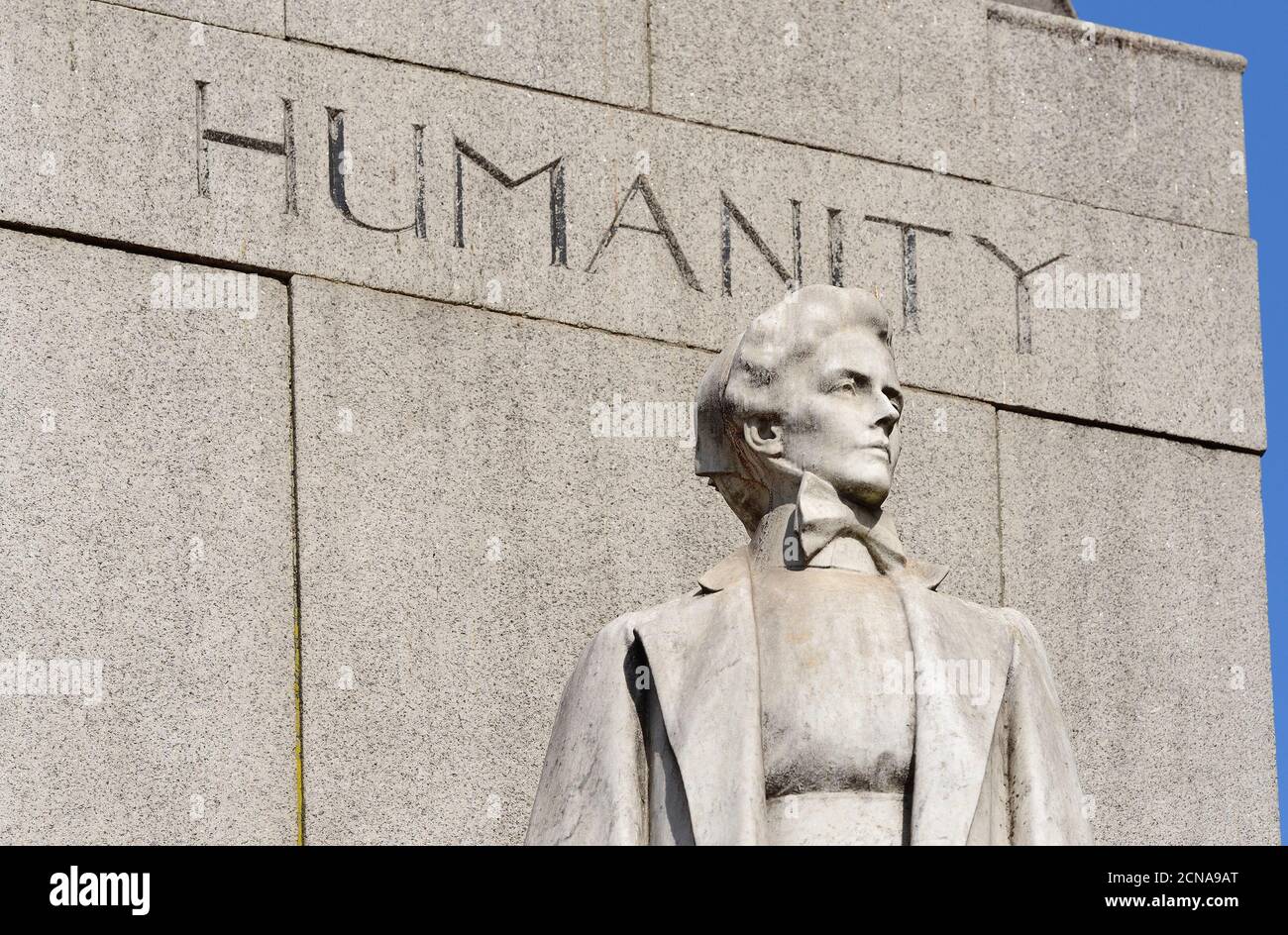 London, England, UK. Statue (George Frampton; 1920) of Edith Cavell ...
