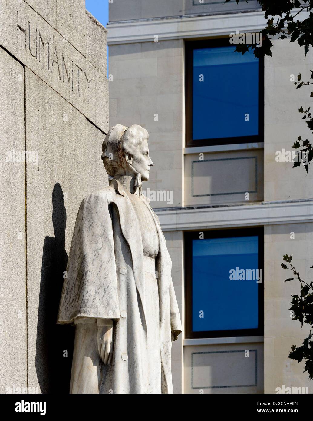 London, England, UK. Statue (George Frampton; 1920) of Edith Cavell ...